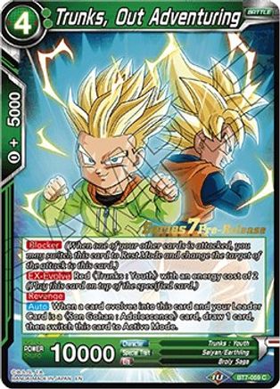 Trunks, Out Adventuring - Assault of the Saiyans Pre-Release Cards ...