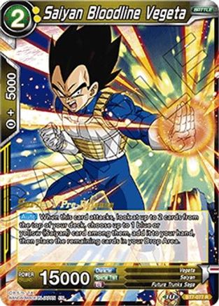 Saiyan Bloodline Vegeta - Assault of the Saiyans Pre-Release Cards ...