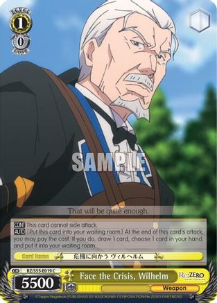 Face the Crisis, Wilhelm - Re:ZERO Vol.2 - Weiss Schwarz