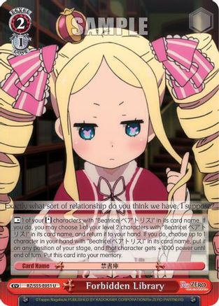 Forbidden Library - Re:ZERO Vol.2 - Weiss Schwarz