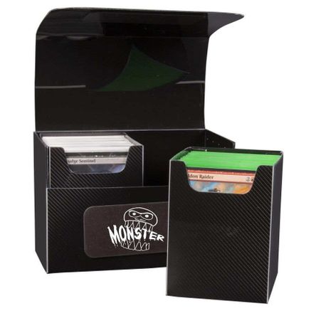 XL Double Deck Box - Black (Holds 200) - Monster Protectors Deck Boxes ...