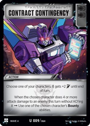 Contract Contingency - War for Cybertron: Siege II - Transformers TCG