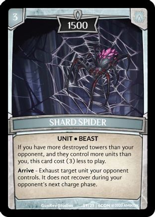 Shard Spider - Expansion Pack 3: Conviction - Argent Saga TCG