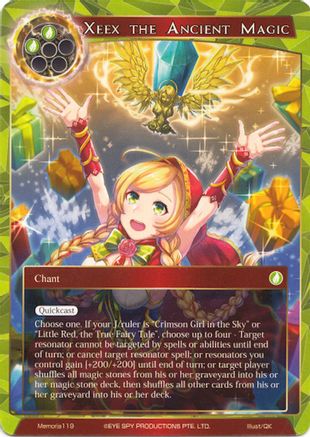 Xeex the Ancient Magic - Alice Origin Memoria Cards - Force of Will