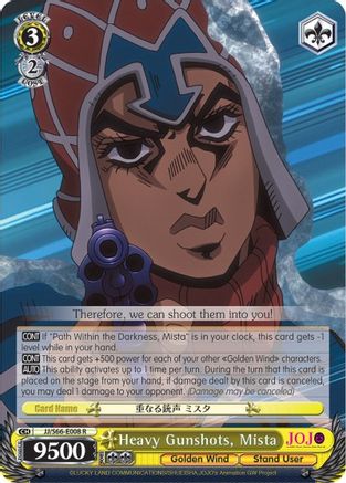 Heavy Gunshots, Mista - JoJo's Bizarre Adventure: Golden Wind - Weiss ...