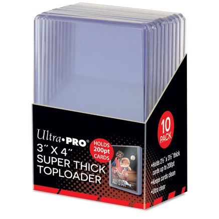 3" x 4" Super Thick 200PT Toploader (10-Count) - Ultra Pro Toploaders ...