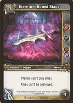 Eternium Runed Blade - CRP - WoW
