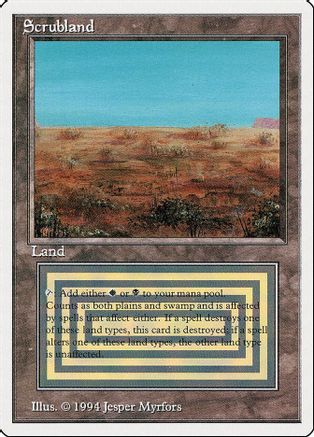 Scrubland - Summer Magic - Magic: The Gathering