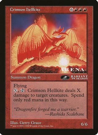Crimson Hellkite (Arena League) - Oversize Cards - Magic: The Gathering