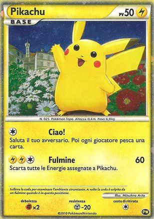 Pikachu (Italian) - Pikachu World Collection Promos - Pokemon