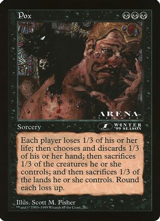 Pox (1st Place) (Arena League) - Oversize Cards - Magic: The Gathering