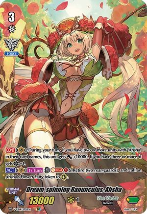 Dream-spinning Ranunculus, Ahsha (SP) - V-EB14: The Next Stage - Cardfight Vanguard