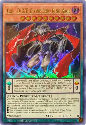 Go! - D/D/D Divine Zero King Rage - Yu-Gi-Oh! ARC-V Promo Cards - YuGiOh