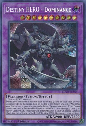 Destiny HERO - Dominance - 2020 Tin of Lost Memories - YuGiOh