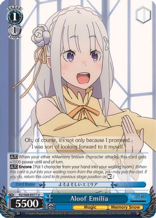TCGplayer - Weiss Schwarz Re:ZERO Memory Snow Price Guide