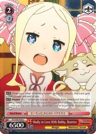 Madly in Love With Bubby, Beatrice - Re:ZERO Memory Snow - Weiss Schwarz