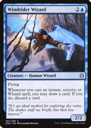 Windrider Wizard - Zendikar Rising - Magic: The Gathering