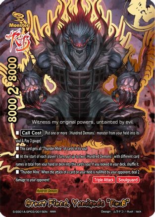 Great Fiend, Yamigedo "Re:B" - Buddy Ragnarok - Future Card BuddyFight