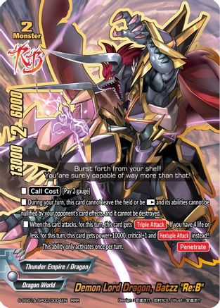 Demon Lord Dragon, Batzz "Re:B" - Buddy Ragnarok - Future Card BuddyFight