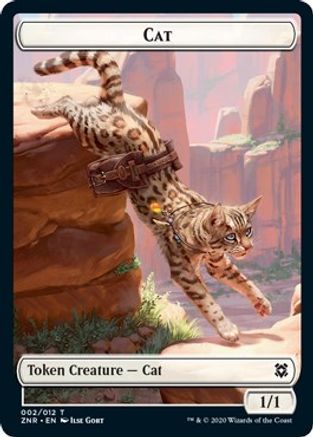 Cat // Construct Double-sided Token - Zendikar Rising - Magic: The ...