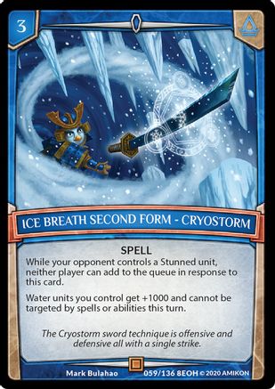 Ice Breath Second Form - Cryostorm - Echoes of Hokken - Argent Saga TCG