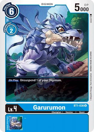 Garurumon - BT1-036 - Release Special Booster - Digimon Card Game