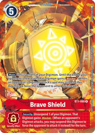 Brave Shield - BT1-095 (Dash Pack Ver. 1.5) - Release Special Booster - Digimon Card Game
