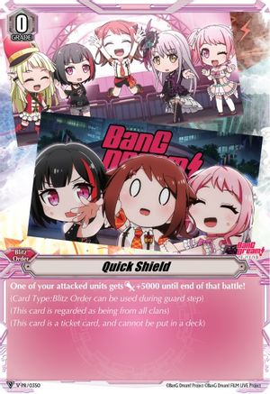 Quick Shield (BanG Dream!) - V Promo Cards - Cardfight Vanguard