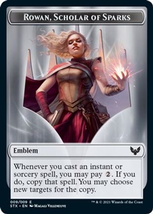 Emblem - Rowan, Scholar of Sparks - Strixhaven: School of Mages - Magic ...