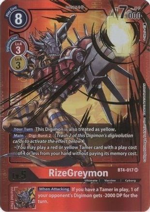 RizeGreymon (Alternate Art) - Great Legend - Digimon Card Game