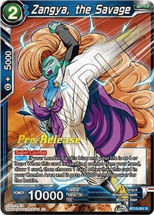 Zangya, the Savage - Supreme Rivalry Pre-Release Cards - Dragon Ball ...