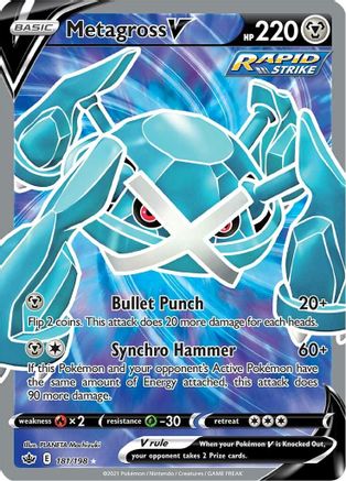 Metagross V (Full Art) - SWSH06: Chilling Reign - Pokemon