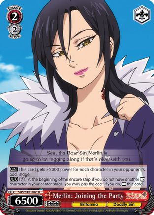 Merlin: Joining the Party - The Seven Deadly Sins - Weiss Schwarz