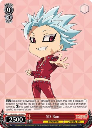 SD Ban - The Seven Deadly Sins - Weiss Schwarz