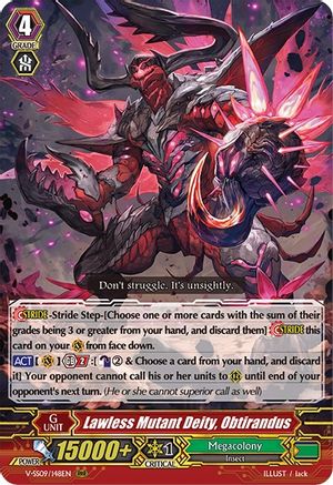 Lawless Mutant Deity, Obtirandus - V-SS09: Revival Selection - Cardfight Vanguard