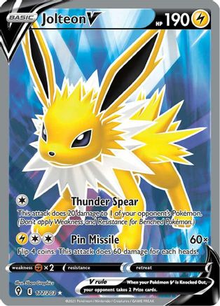 Jolteon V (Full Art) - SWSH07: Evolving Skies - Pokemon