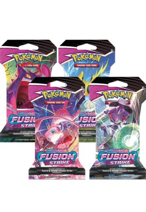 Fusion Strike Sleeved Booster Pack Art Bundle [Set of 4] - SWSH08 ...