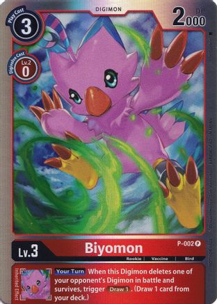 Biyomon - P-002 (Rainbow Foil) - Digimon Promotion Cards - Digimon Card ...