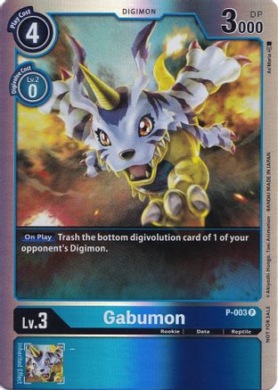 Gabumon - P-003 (Rainbow Foil) - Digimon Promotion Cards - Digimon Card ...