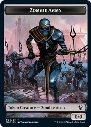 Zombie Army // Zombie (005) Double-sided Token - Commander: Innistrad ...