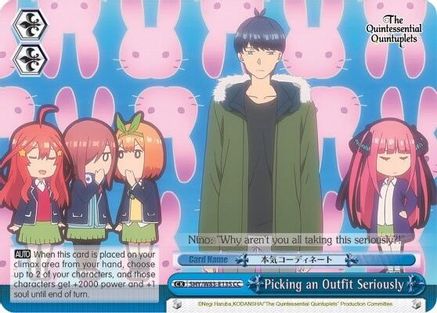 Picking an Outfit Seriously - The Quintessential Quintuplets - Weiss ...