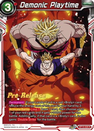 Demonic Playtime - Saiyan Showdown Pre-Release Cards - Dragon Ball ...