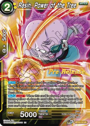 Rasin, Power of the Tree - Saiyan Showdown Pre-Release Cards - Dragon ...