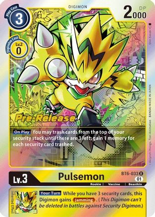 Pulsemon - Double Diamond Pre-Release Cards - Digimon Card Game