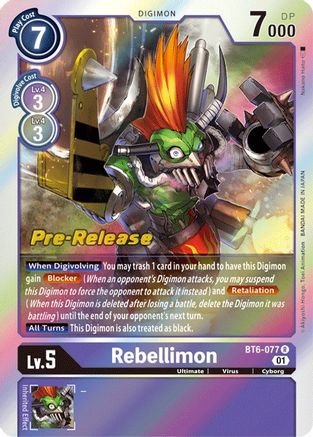 Rebellimon - Double Diamond Pre-Release Cards - Digimon Card Game