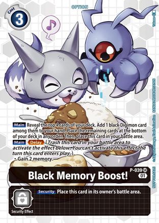 Black Memory Boost! - P-039 (Next Adventure Box Promotion Pack ...