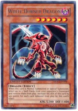 White-Horned Dragon - McDonald's Promo Series 2 - YuGiOh