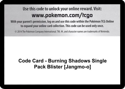Code Card - Burning Shadows Single Pack Blister [Jangmo-o] - SM ...