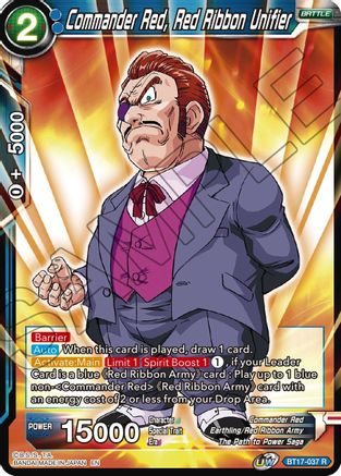 Commander Red, Red Ribbon Unifier - Ultimate Squad - Dragon Ball Super CCG