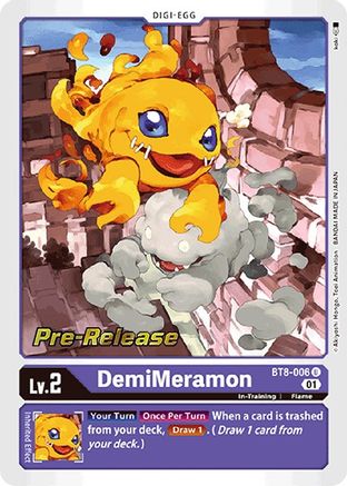 DemiMeramon - New Awakening Pre-Release Cards - Digimon Card Game